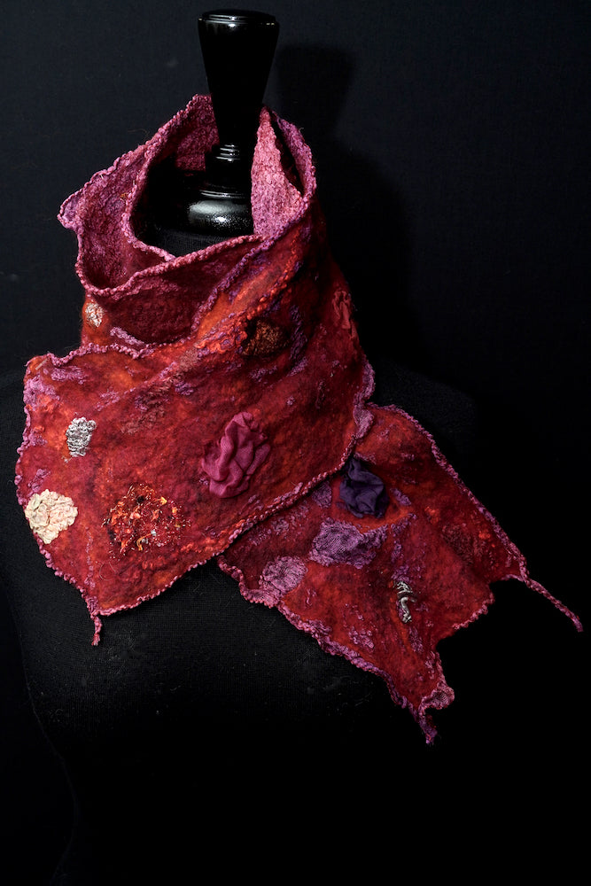 "Holiday" mini nuno scarf – jsfiberarts