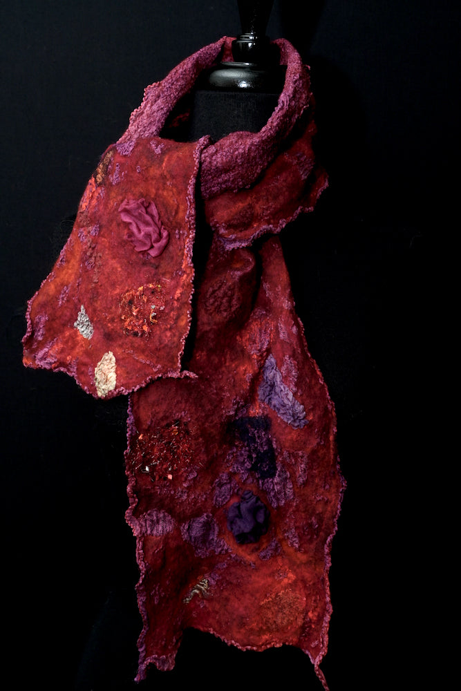 "Holiday" mini nuno scarf – jsfiberarts