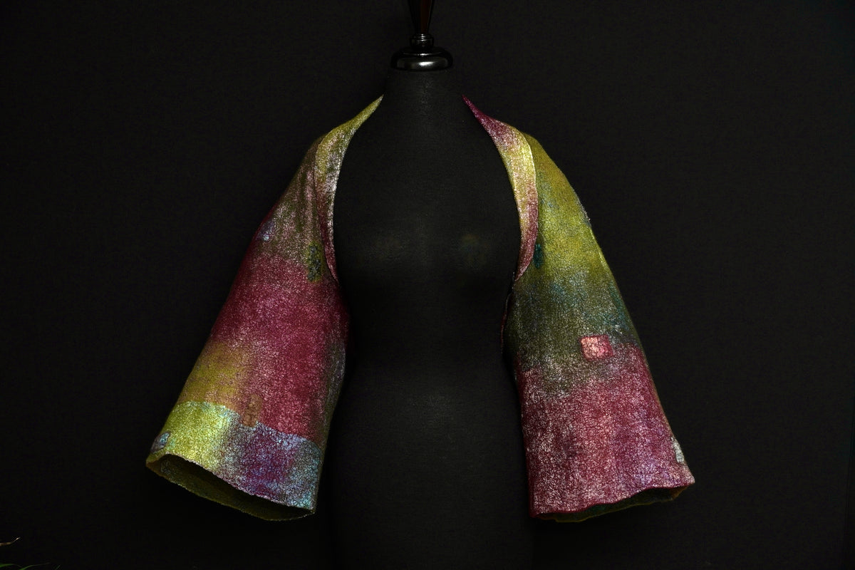 "Odenwald" silk and merino wool shrug – jsfiberarts